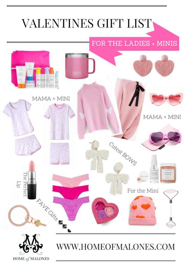Valentines Day Gift List for Her + Mini - Home of Malones